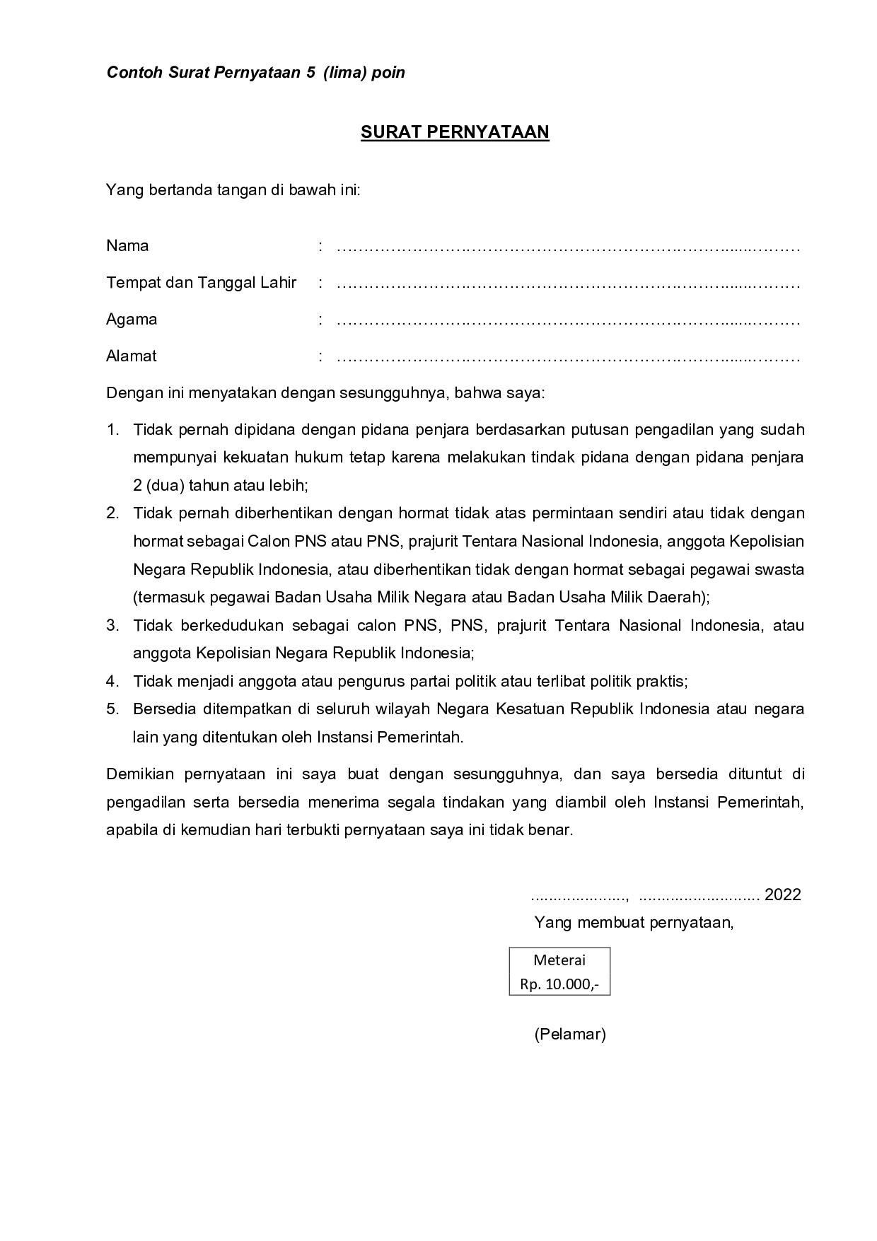Format Dokumen PPPK Kemenag 2022, Download Sekarang!