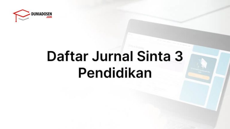 Daftar Jurnal Sinta 3 Pendidikan [Update]
